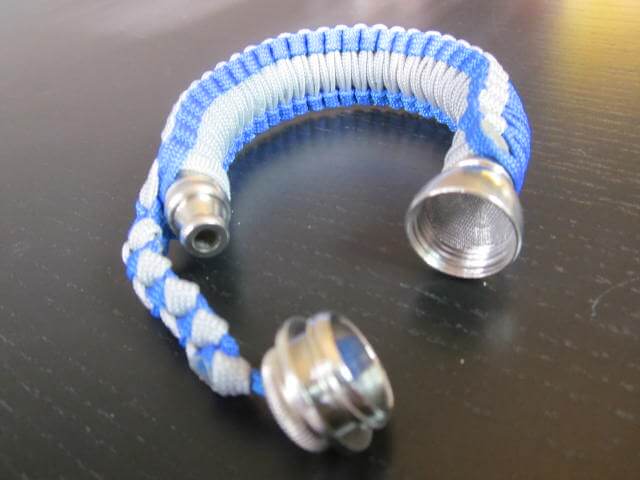Unique blue silver bracelet smoking pipe fit all sizes